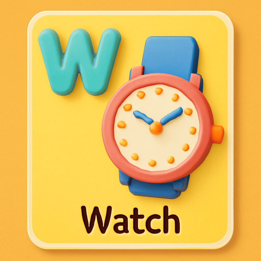 Letter W for Kids – Learn Alphabet W with Words and Pictures